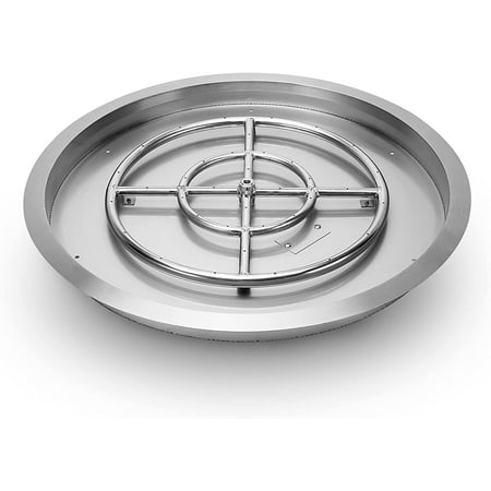 Hantdan Stainless Steel Round Drop-in Fire Pit Pan - 19-inch Pan with a ...