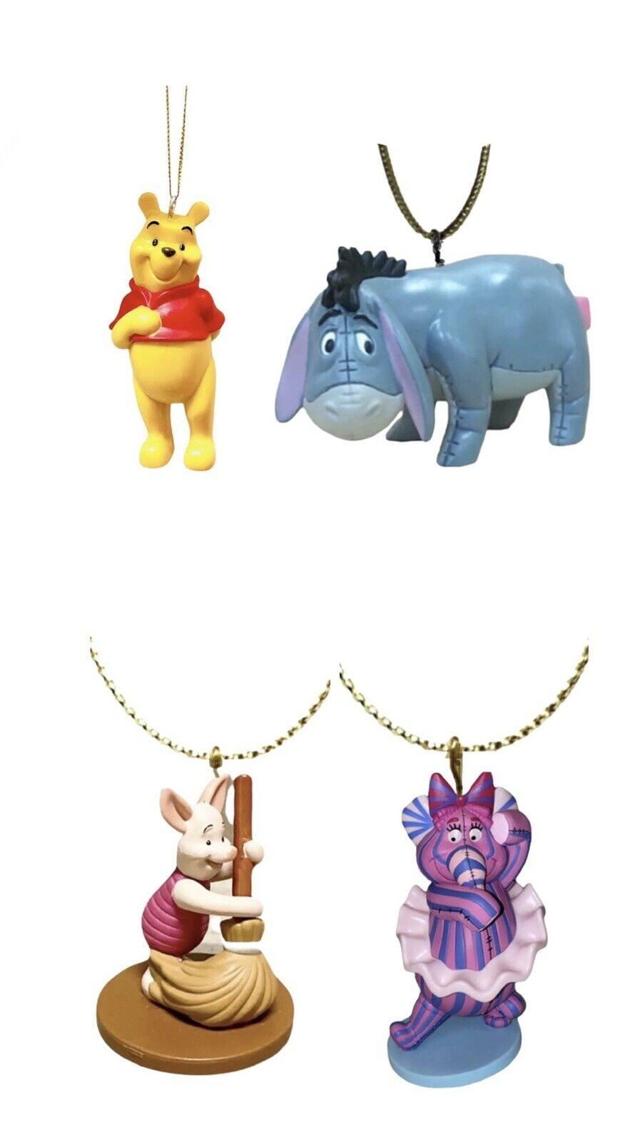 Pooh Piglet Heffalump Woozle Lumpy Eeyore 4pc PVC Ornament Figure ...