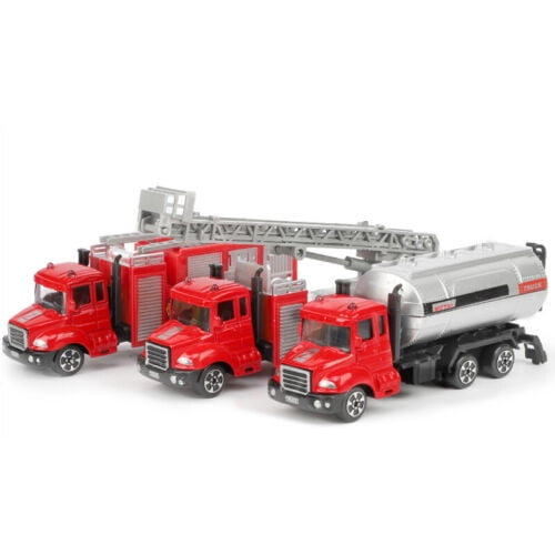 Fire Engine Ladder Truck Water Tanker Toys for Boys Diecast Fire ...