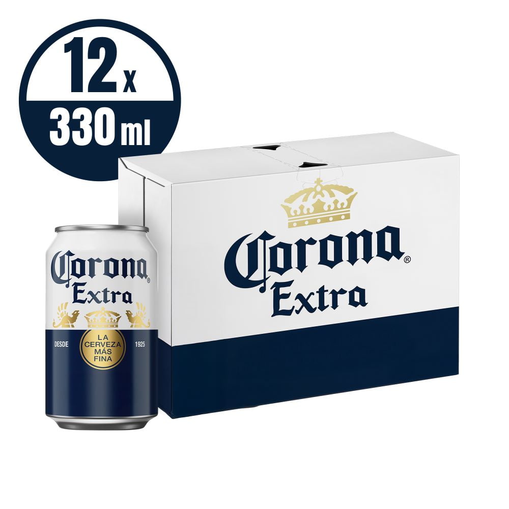 Cerveza Corona Extra 12 latas con 330 ml c/u | Walmart en línea