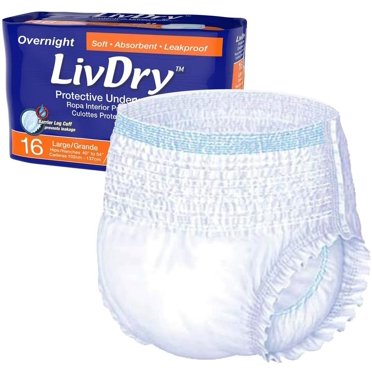 LivDry Unisex Incontinence Booster Pads | Extra Absorbent Passthrough ...