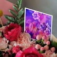 3drose, Hibiscus Flowers and Cute Bird in Beautiful Purples and Magenta ...