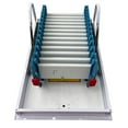 Techtongda Blue Retractable Pull-Down Attic Ladder, Aluminum ...