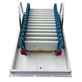 Techtongda Blue Retractable Pull-Down Attic Ladder, Aluminum ...