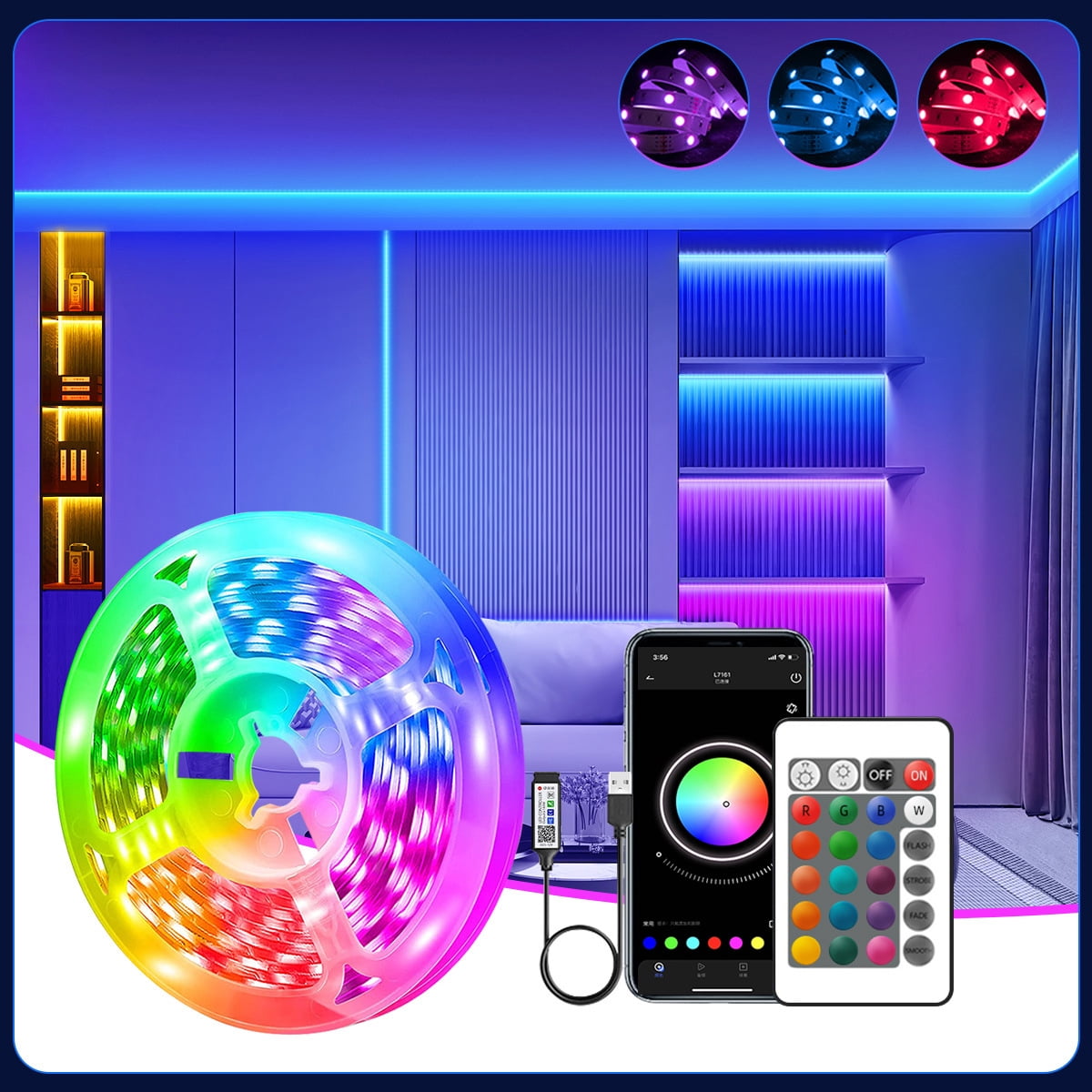 Click here for Unbranded 15m Led Strip  Led Bedroom Multicolor Le... prices