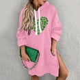 HAiming Womens St Patricks Day Hooded Sweatshirt Dress Long Sleeve Cute ...