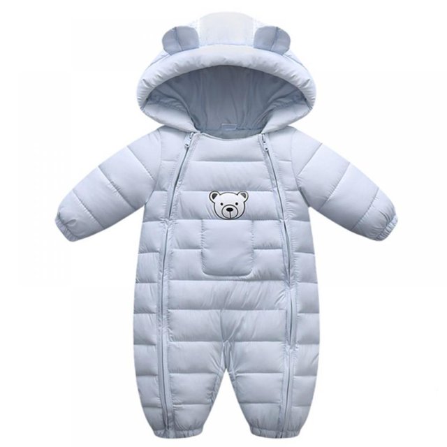 Cute Baby Boy Snowsuit New Born Baby Girl Winter Coat Toddler One-Piece Hooded Romper Clothes ...