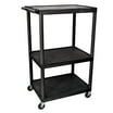 Luxor Avj42Xlkbc - Extra Large Adjustable Steel Cart with Cabinet ...