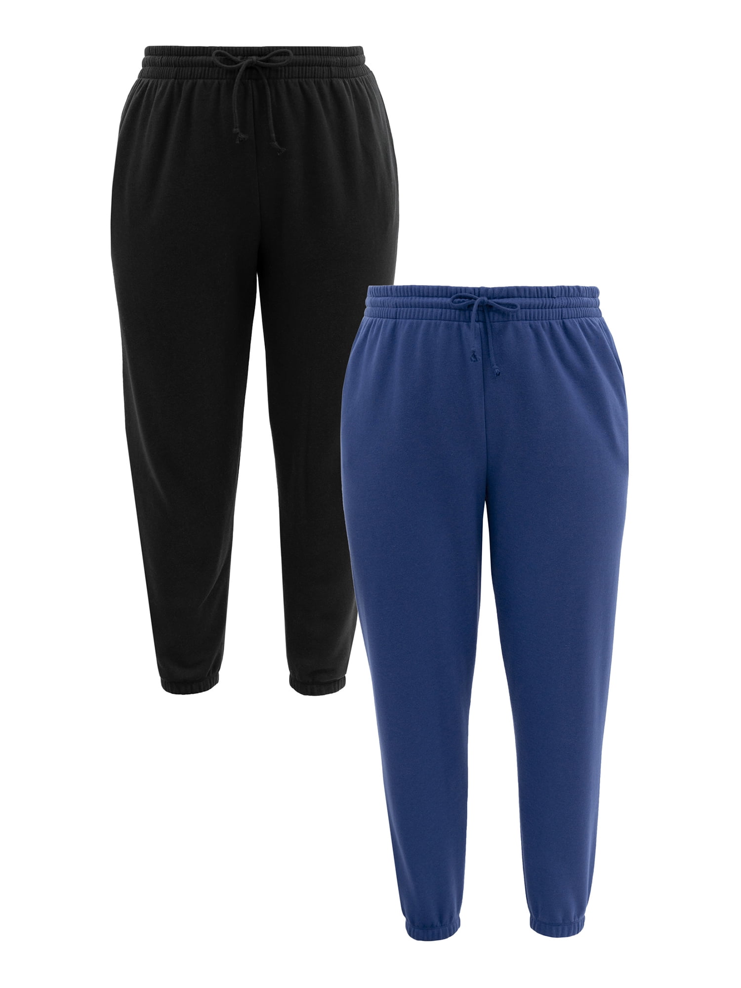 Terra & Sky Women's Plus Size Fleece Sweatpants, 2-Pack - Walmart.com
