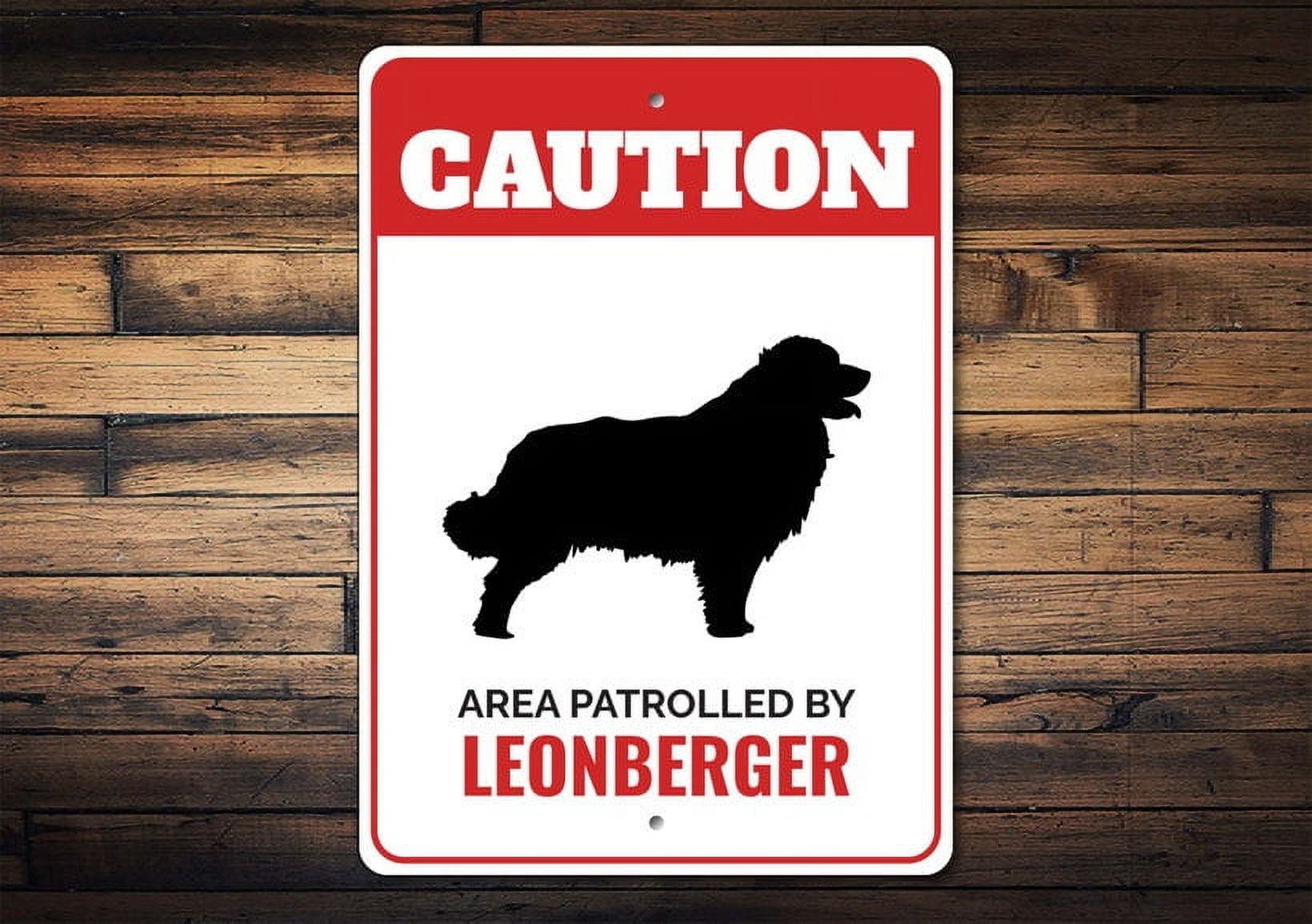 (Metal de aluminio) Letrero de advertencia para perros Leonberger ...