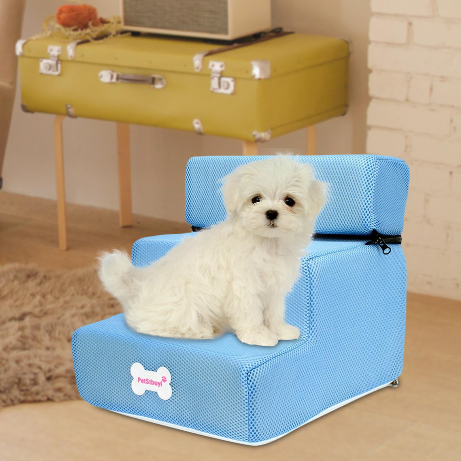 Dog Stairs Steps Ladder Detachable Top Platform Pet Climbing Non Cat ...