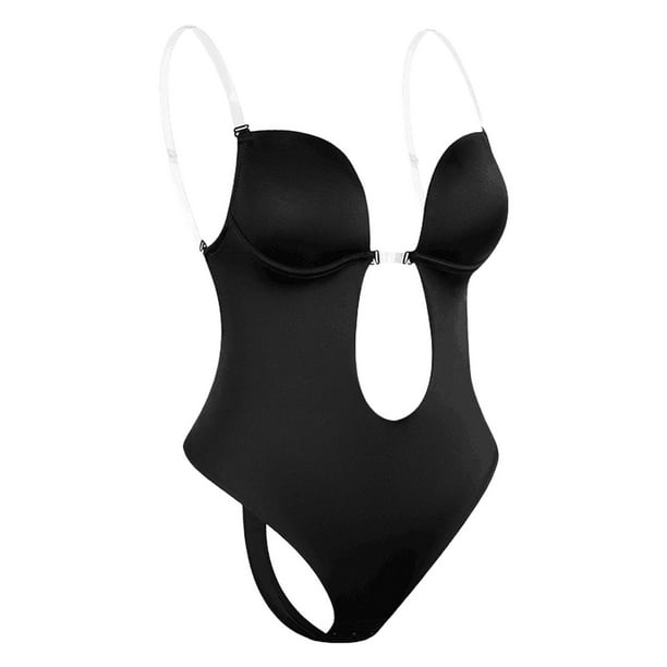 Sin espalda, U Plunge Body Mujer Corsé negro para vestidos de novia ...