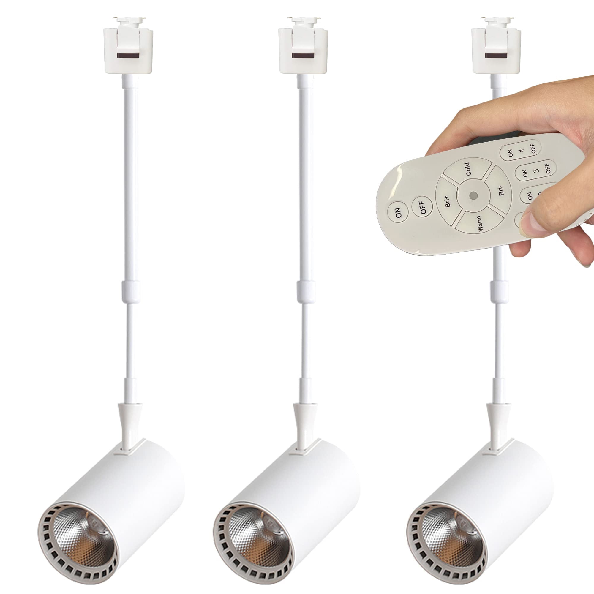 FSLiving 7W LED Track Spotlight Industrial Look White Pendant Light J ...