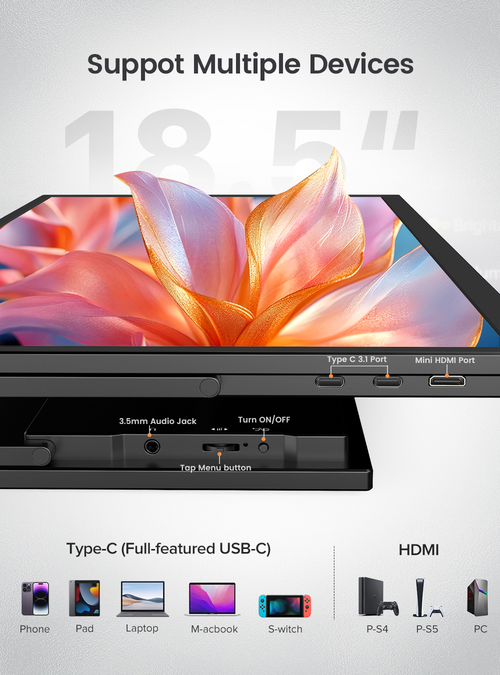 UPERFECT 18.5 inch FHD Portable Touchscreen Monitor, Philippines | Ubuy