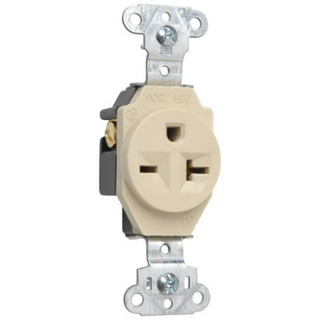 Specification Grade Single Receptacle 20-Amp 250-Volt, Ivory Pass and ...