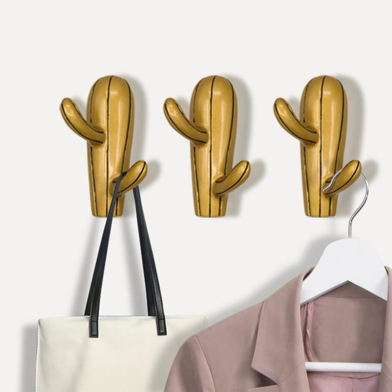 Set of 3 Hanging Metal Single Hook Clothes Hat Coat Robe Wall Door ...