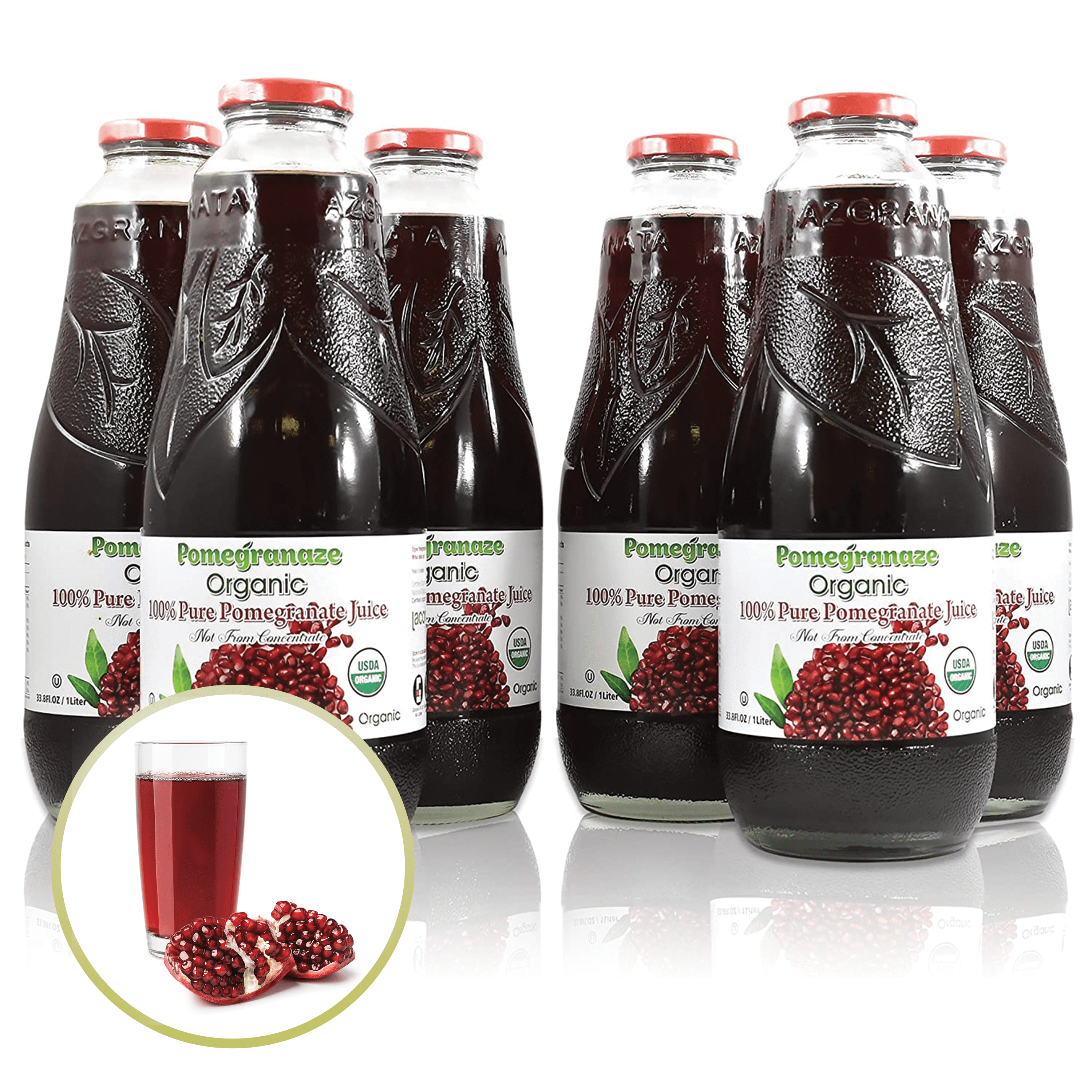 Pomegranate Juice 100 6 Pack Juice Pure Pomegranate Juice Organic