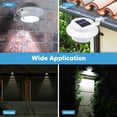 Yescom Outdoor 3 LED Solar Power Gutter Light IP44 Cool White Yard ...