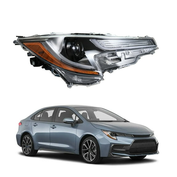 LABLT Black Clear LED Tube Projector Headlights Headlamps for 2005-2011 ...