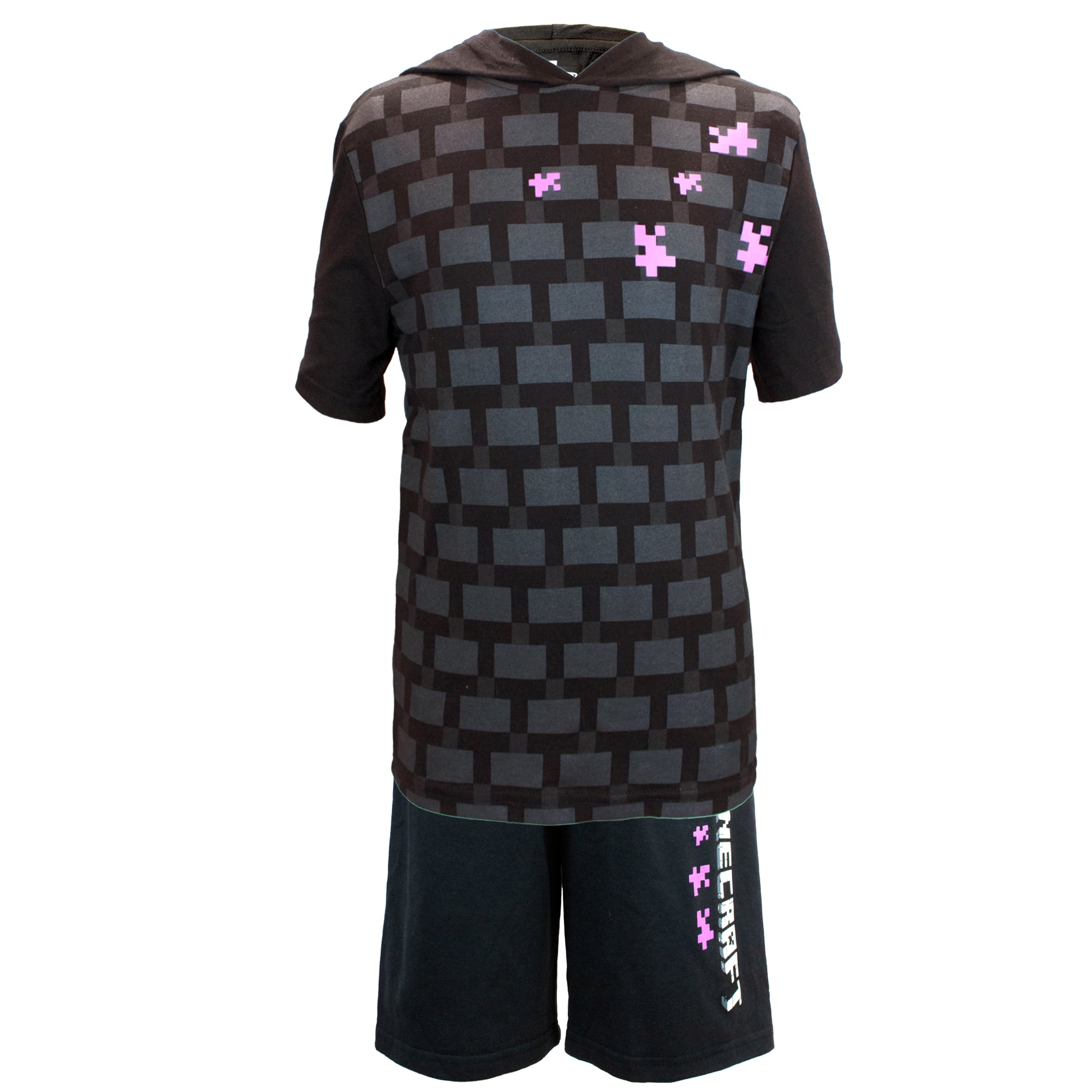 Minecraft Boys Costume Short Set with Black TNT Short and Mincraft Logo ...