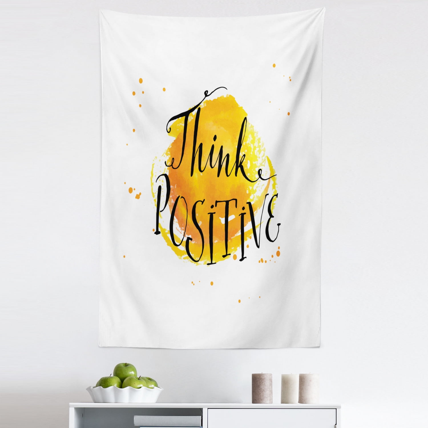 Wording Tapestry, Color Splash with Dots and Positive Outlook on Life ...