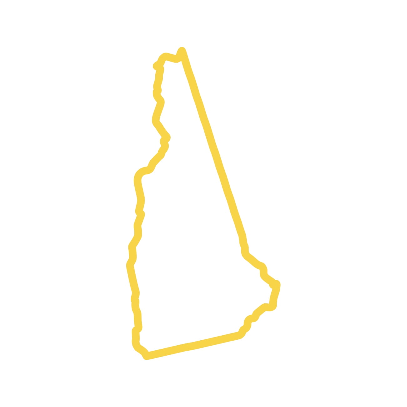 New Hampshire Outline Sticker Decal Die Cut - Self Adhesive Vinyl ...