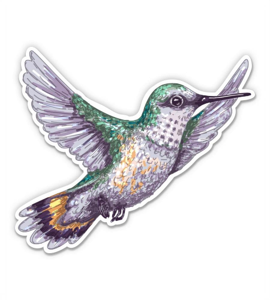 Beautiful Hummingbird - 3" Vinyl Sticker - For Car Laptop I-Pad Phone ...