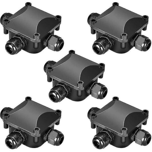 Set Of 5 Waterproof Junction Boxes Ip68 230 V Black - - Walmart.ca