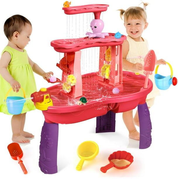 SUPER JOY Water Table for Toddlers 3-5 | 3-Tier Toddler Water Table for ...