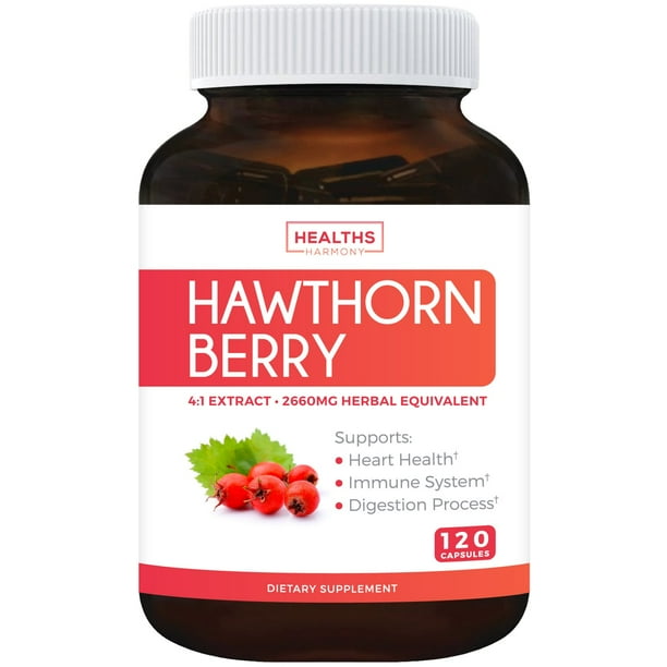 Healths Harmony Hawthorn Berry 4:1 Extract (120 Capsules) Supports ...