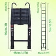 Bowoshen 16.5Ft/5M Ladder Step Ladder Loft 150KG Heavy Duty Telescopic ...