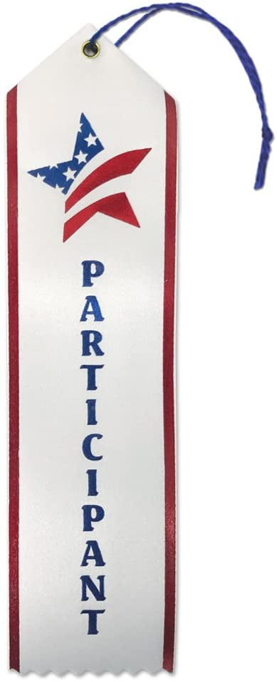 RibbonsNow Patriotic Participation Ribbons - 25 Ribbons with Card ...