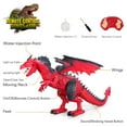 Growsly RC Dinosaur Large Size Red Dragon Toy with Roaring, Spraying ...