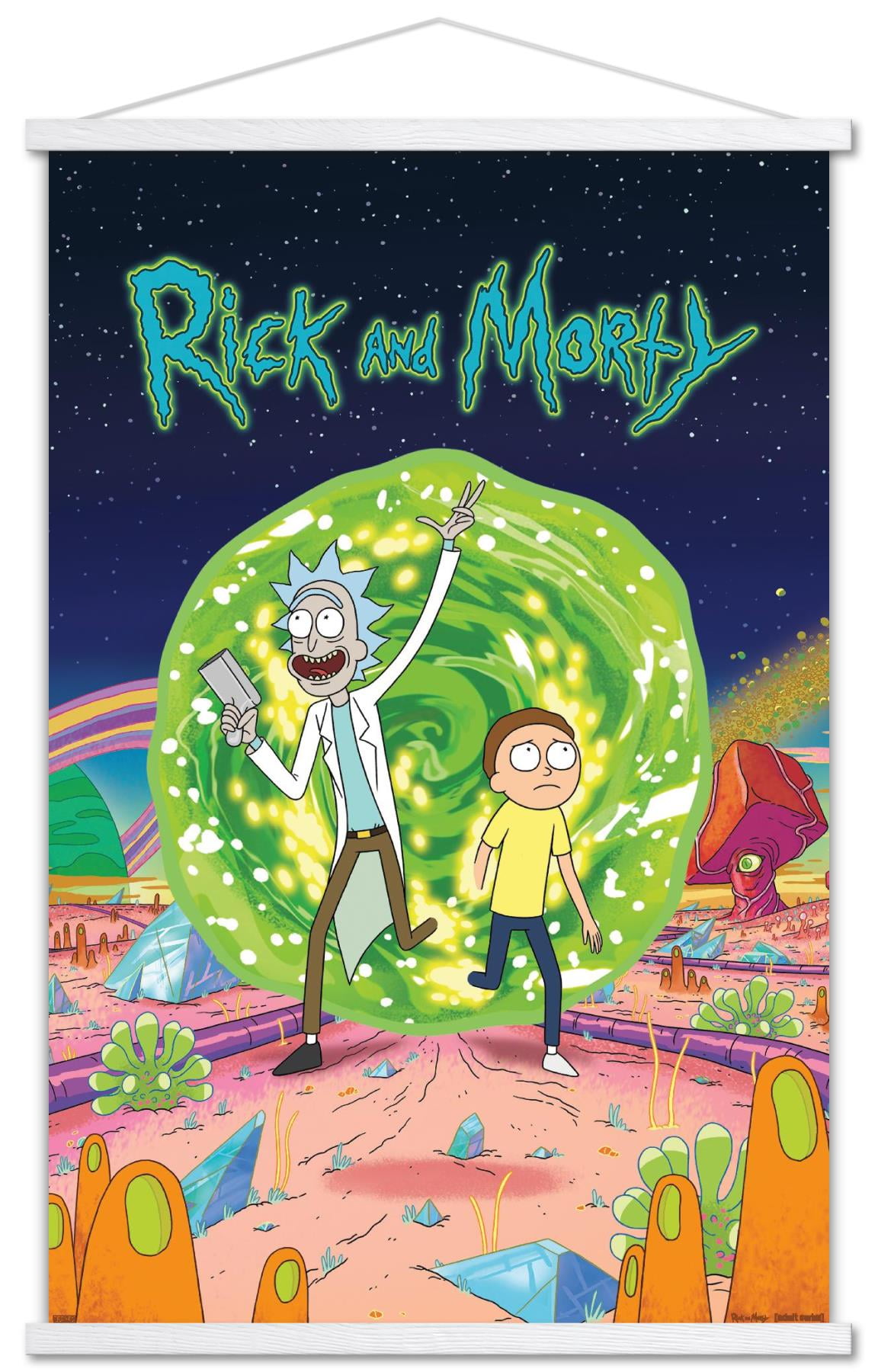 Rick And Morty - Cover Wall Poster with Magnetic Frame, 22.375" x 34 ...