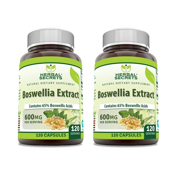 Herbal Secrets Extrait de Boswellia 600 Mg par Portion 120 Capsules ...