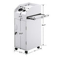 BarberPub Beauty Salon Trolley Cart with Hair Dryer Holder, Lockable ...