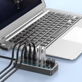 Stable Connection USB Hubs Aluminum 7Port Individual Switches LED ...