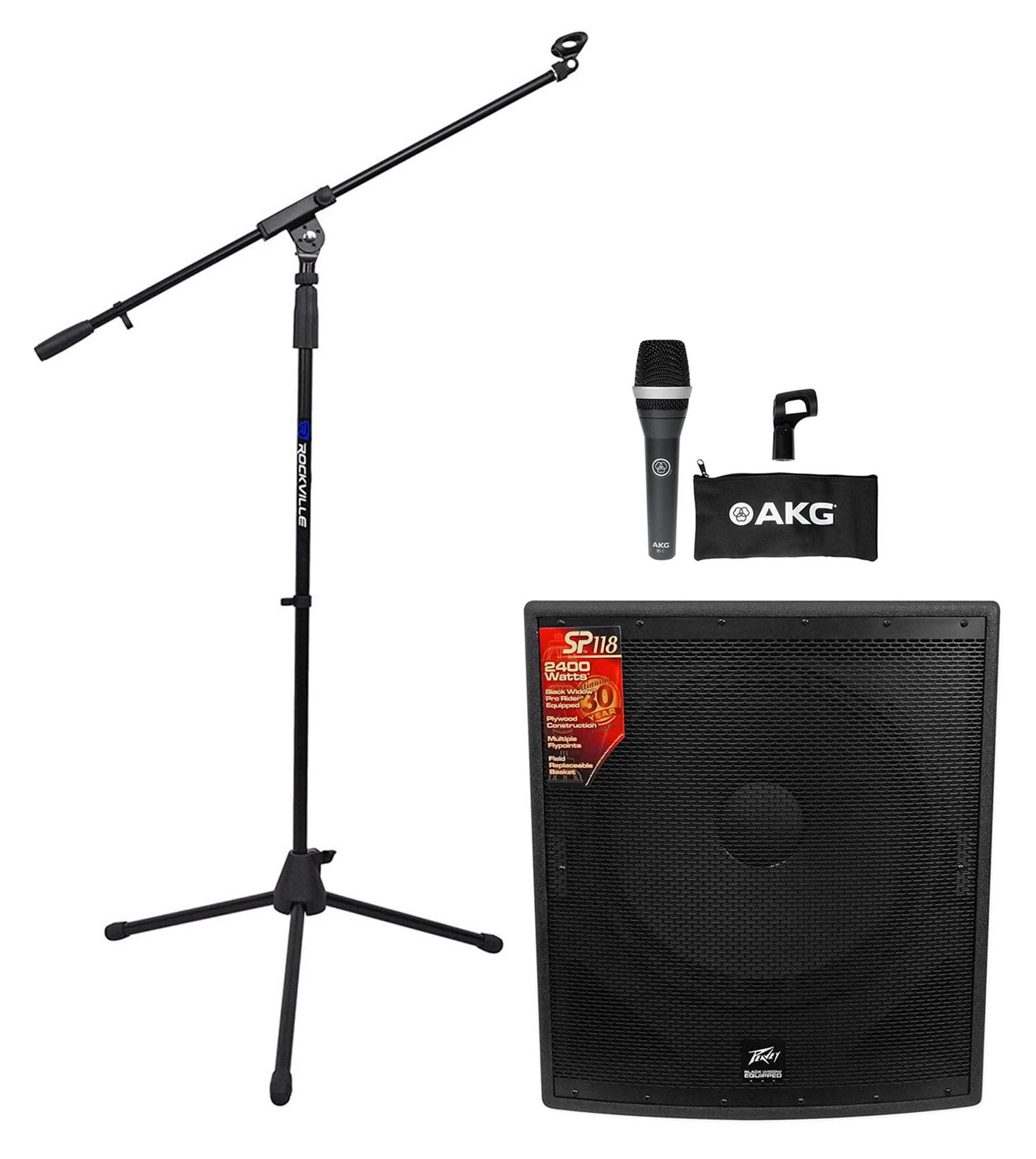 Peavey SP 118 18" 2400w Subwoofer Passive Sub SP118+AKG Microphone+Mic ...
