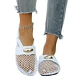 Bnwani Slides for Women,Slides Shoes,Flat Heel,Cap Toe,Wide,Casual ...