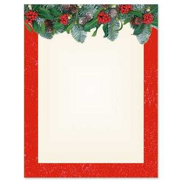 Abundant Holiday Christmas Letter Papers - Set of 25 Christmas ...