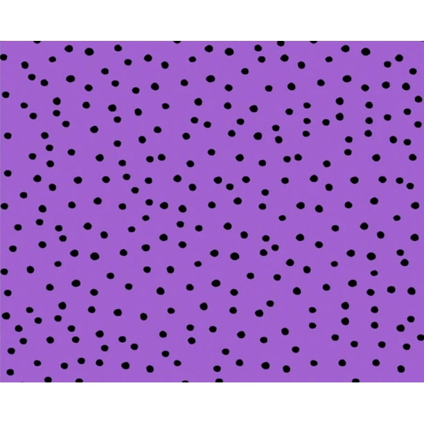 Dinky Dots Purple with Black Dots Cotton Fabric by Loralie Designs ...