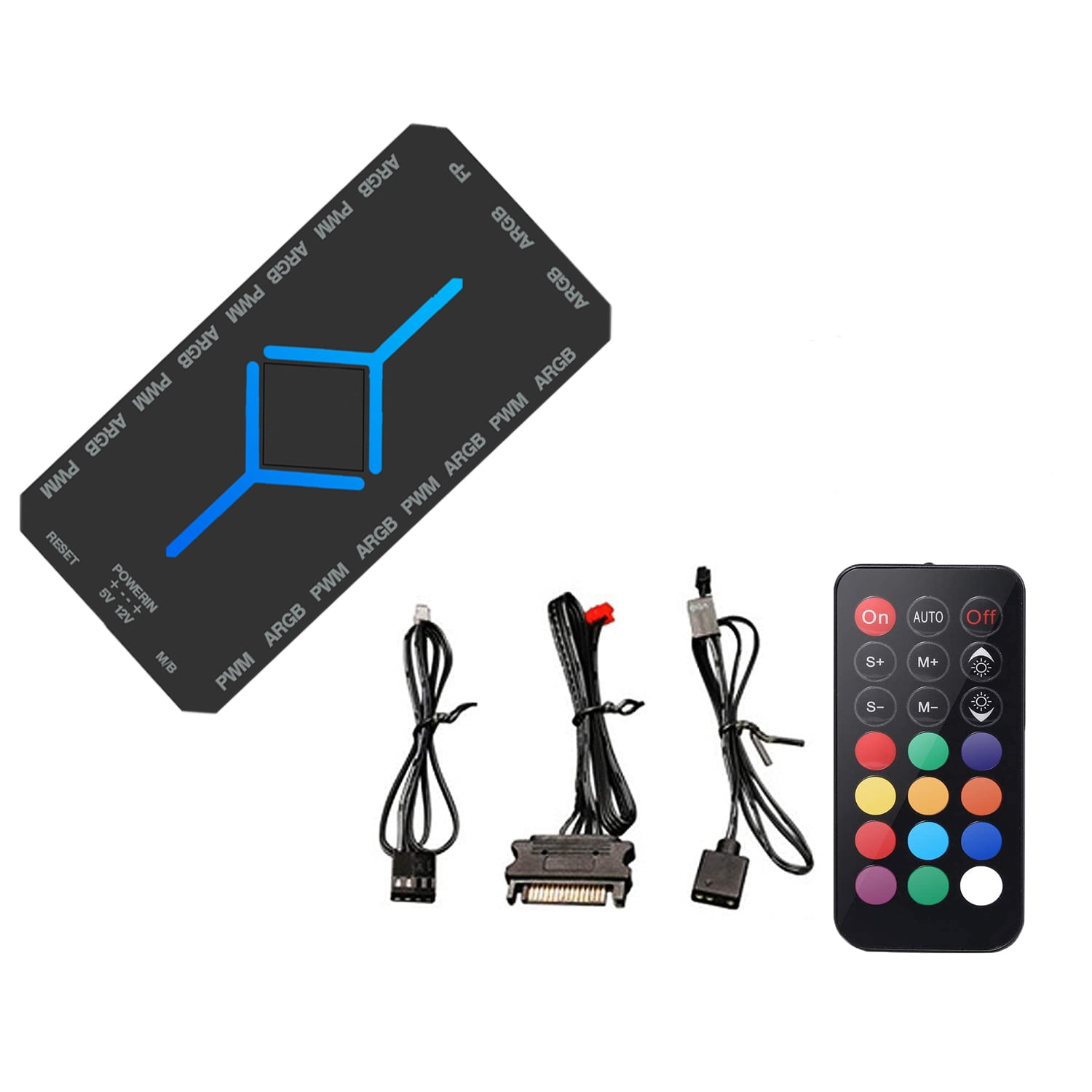 Pano-mounts PWM Fan Hub for 5V ARGB PC Case Fan Magnetic Computer Fan ...