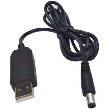 USB to DC 5.5x2.1mm Cable, USB DC 5V to 8.4V/9V/12V 5.5x2.1mm Male Plug ...