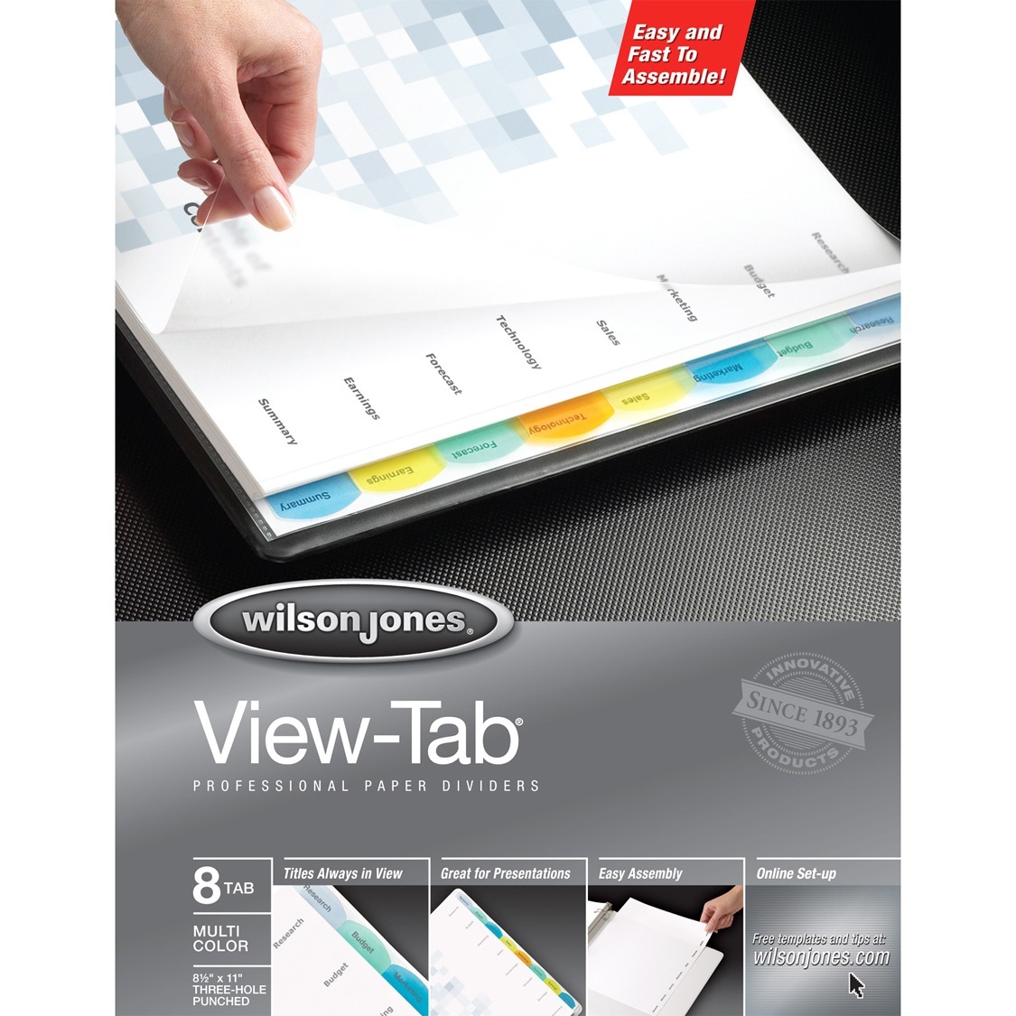 Wilson Jones WLJ55965 View Tab Paper Dividers 8 Set Walmart Wilson Jones WLJ55965 View Tab Paper Dividers 8 Set Walmart