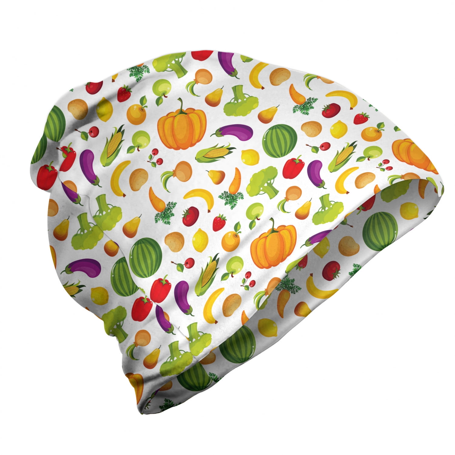 Fruits and Vegetables Unisex Beanie, Ripe Products, Hiking Outdoors ...
