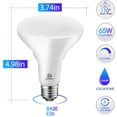 Energetic 6 Pack 65W BR30 LED Recessed Light Bulb, Dimmable, 650 Lumens ...