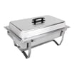 Sterno 8-Quart Stainless Steel Chafing Dish Food Warmers with Foldable ...