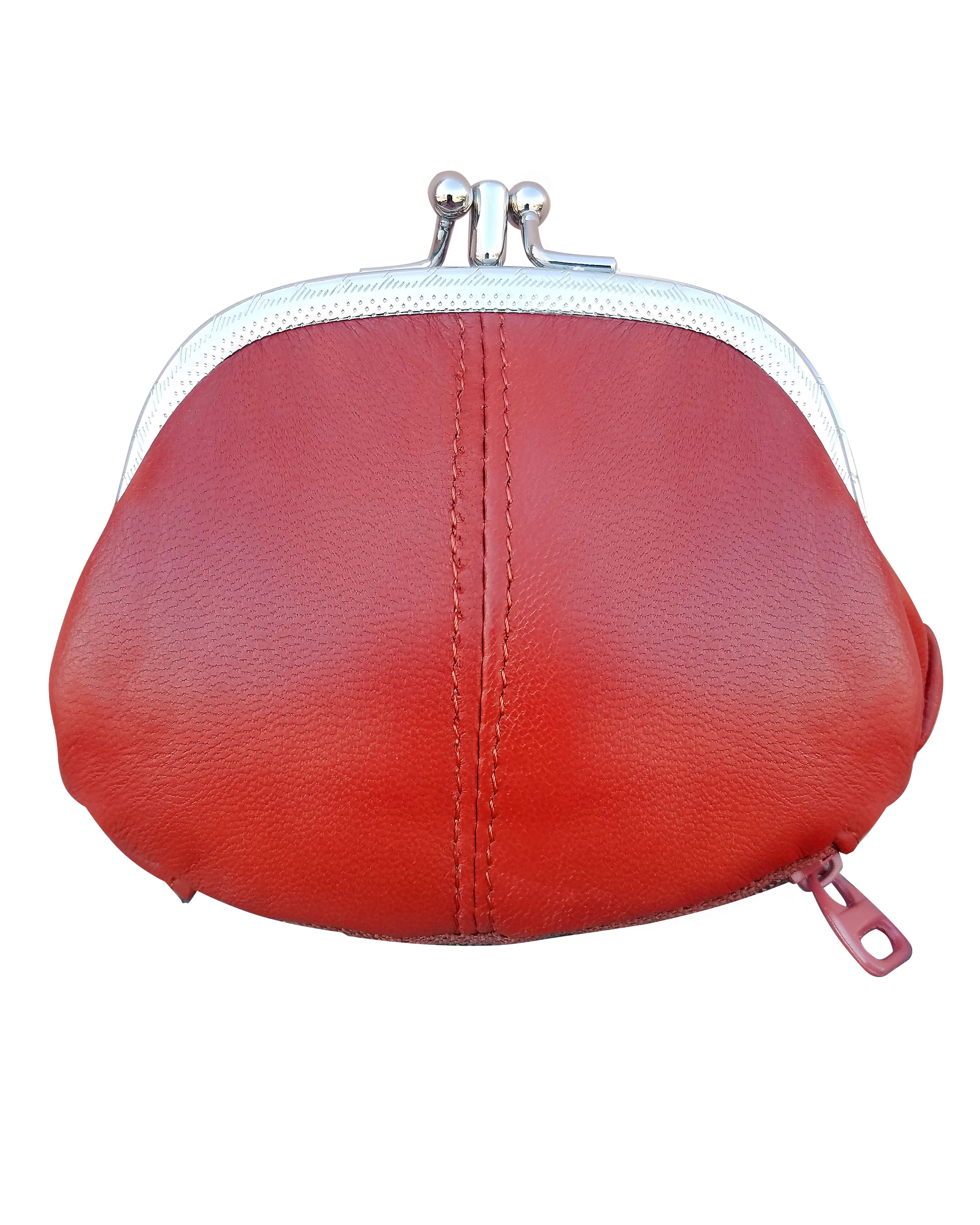 Womens Leather Kiss Lock Coin purse by Improving Lifestyles (RED ...