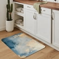Absstract Color Block Front Door Mat Indoor Entrance, Blue Beige ...