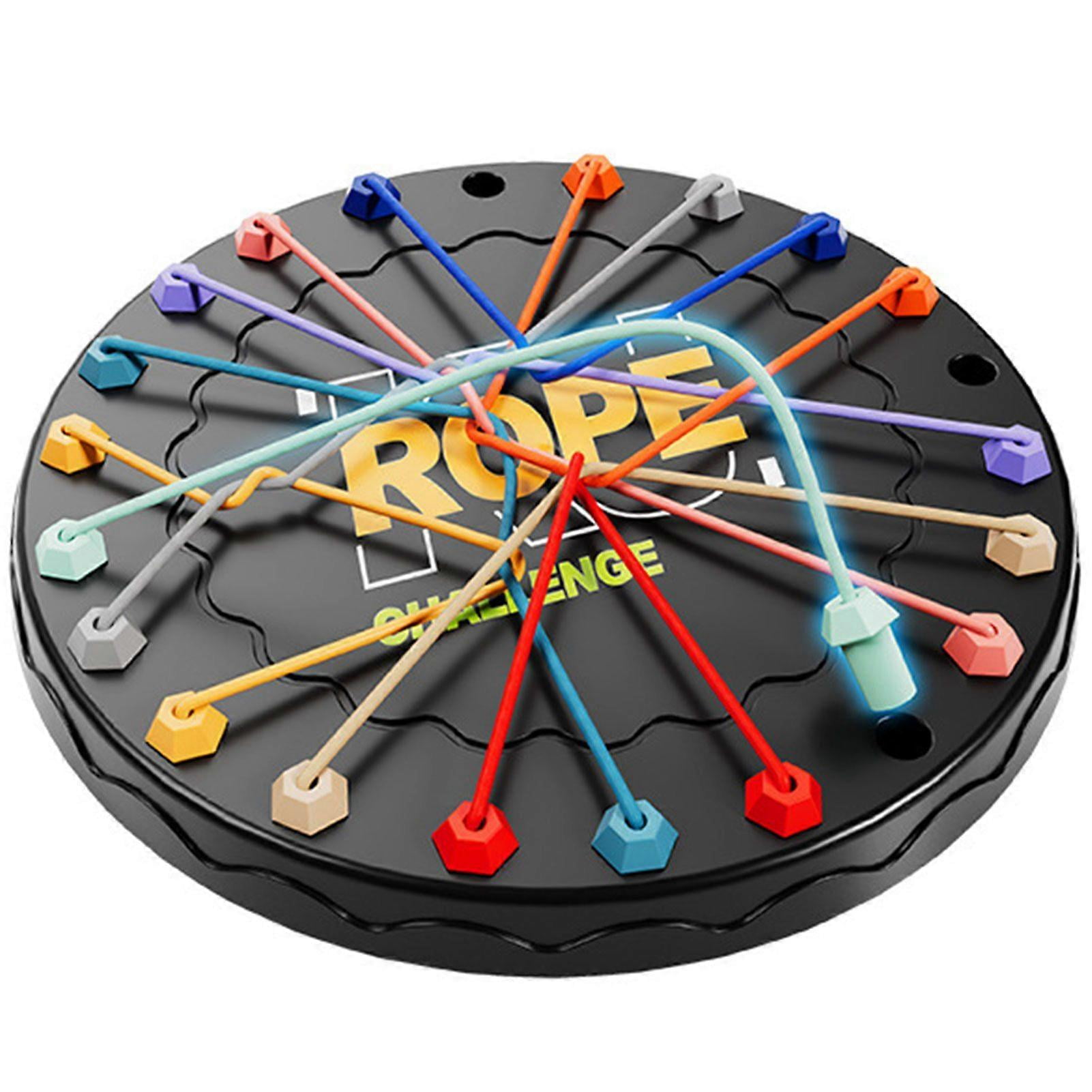 Brainy Knots Rope Untangling Puzzle, 8.3" Logic Board Game with 18 Colorful Ropes, Develops ...